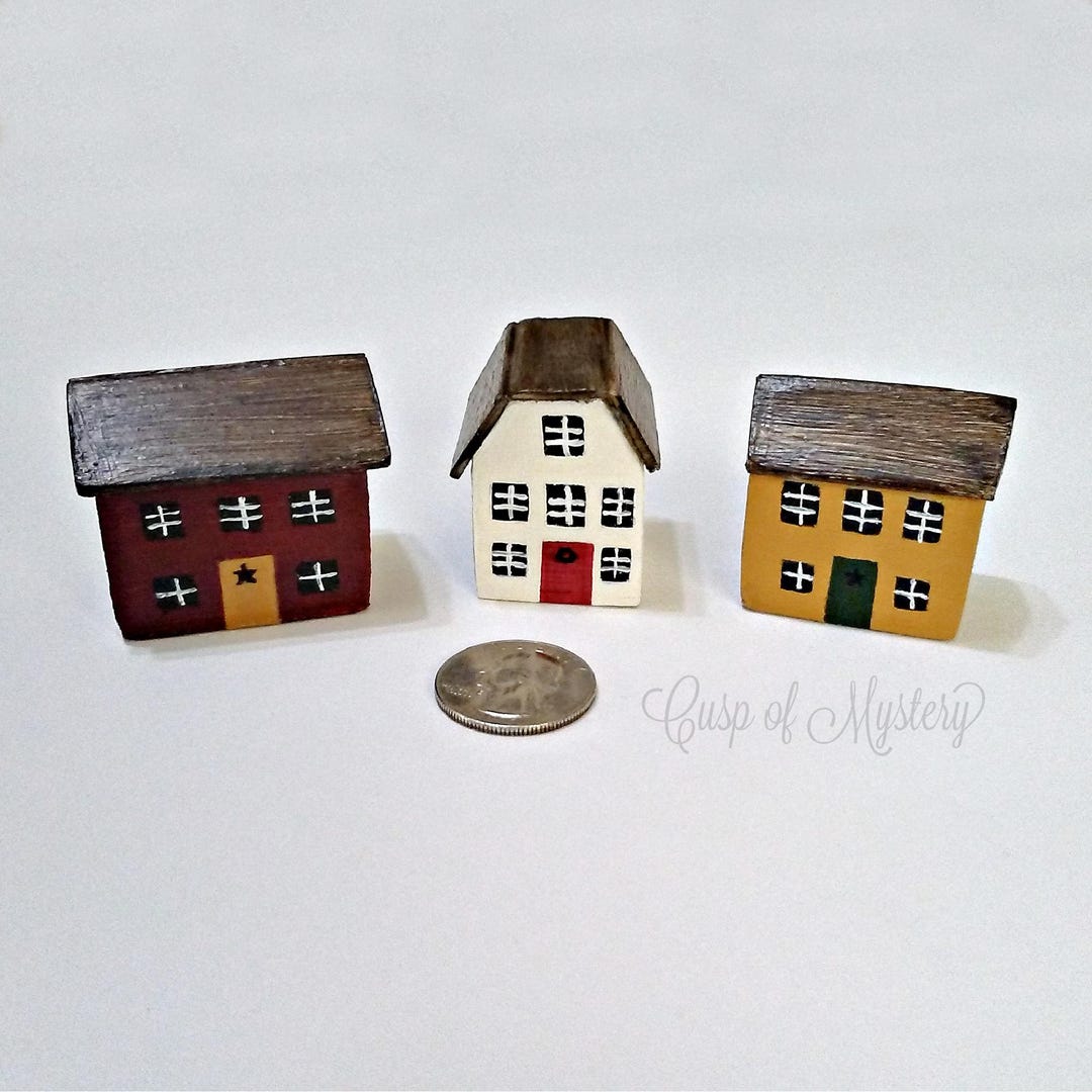Miniature Rustic House, Artisan Made Tiny Saltbox - Etsy