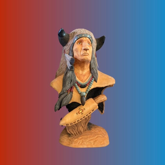 Bust of Native American - Etsy