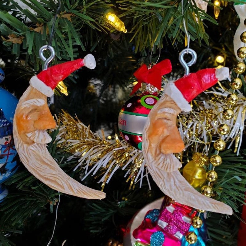 Santa Claus Moon - Etsy