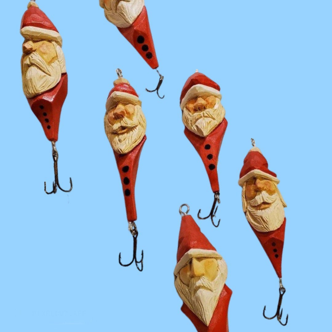 Santa Clause Fishing Lure Ornament - Etsy