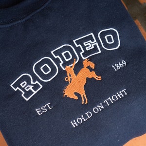 Western RODEO Embroidered Sweatshirt, Cowboy Crewneck for a True ...