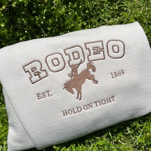 Western RODEO Embroidered Sweatshirt, Cowboy Crewneck for a True ...