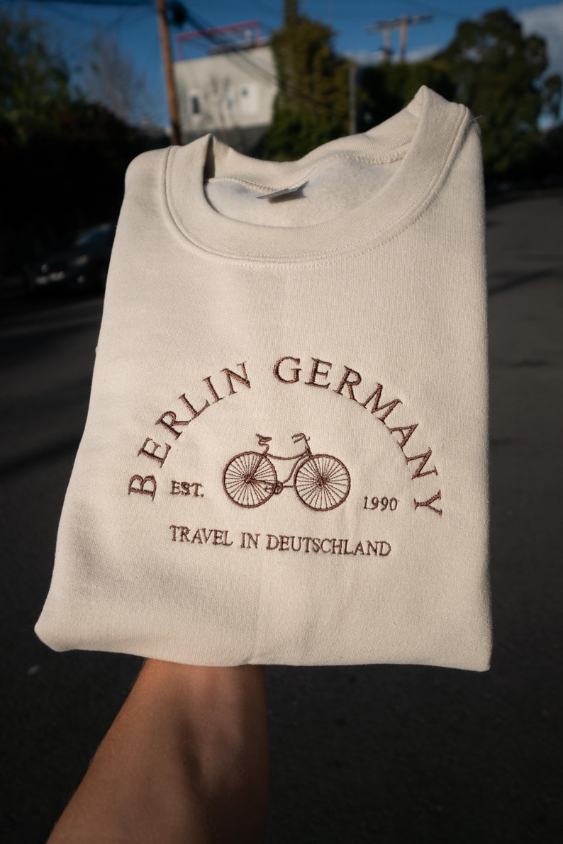 Berlin Germany Embroidered Crewneck/ Vintage Embroidered Logo | Etsy