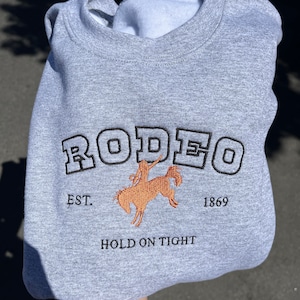Western RODEO Embroidered Sweatshirt, Cowboy Crewneck for a True ...