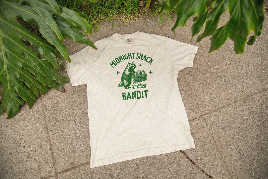 Comfort Colors Midnight Snack Bandit Raccoon Funny Shirt - Etsy