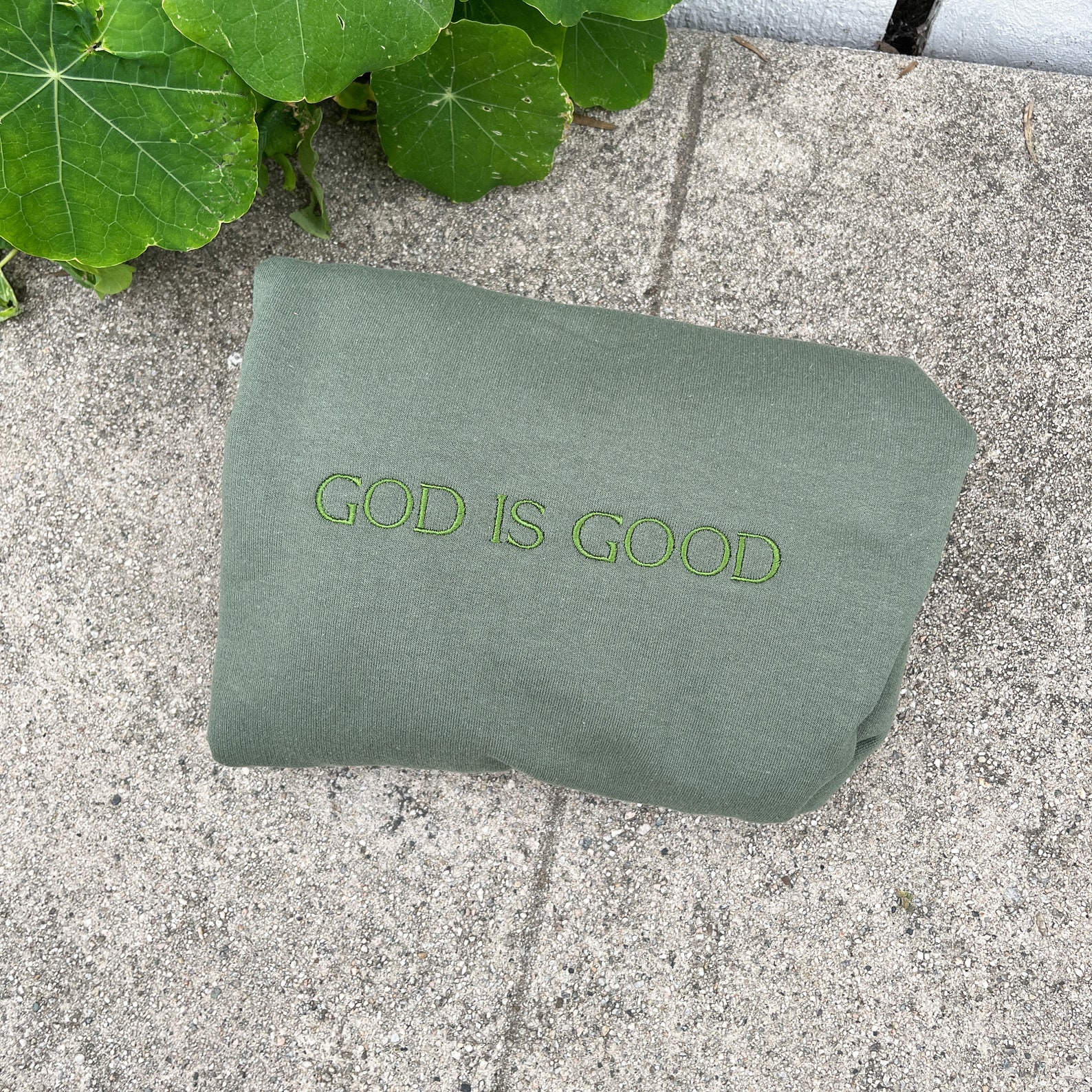 Embroidered God is Good Sweatshirt Christian Crewneck - Etsy