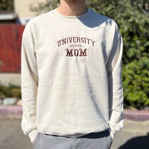 University of Your Mom Embroidered Sweatshirt- Unisex Sweatshirt ...