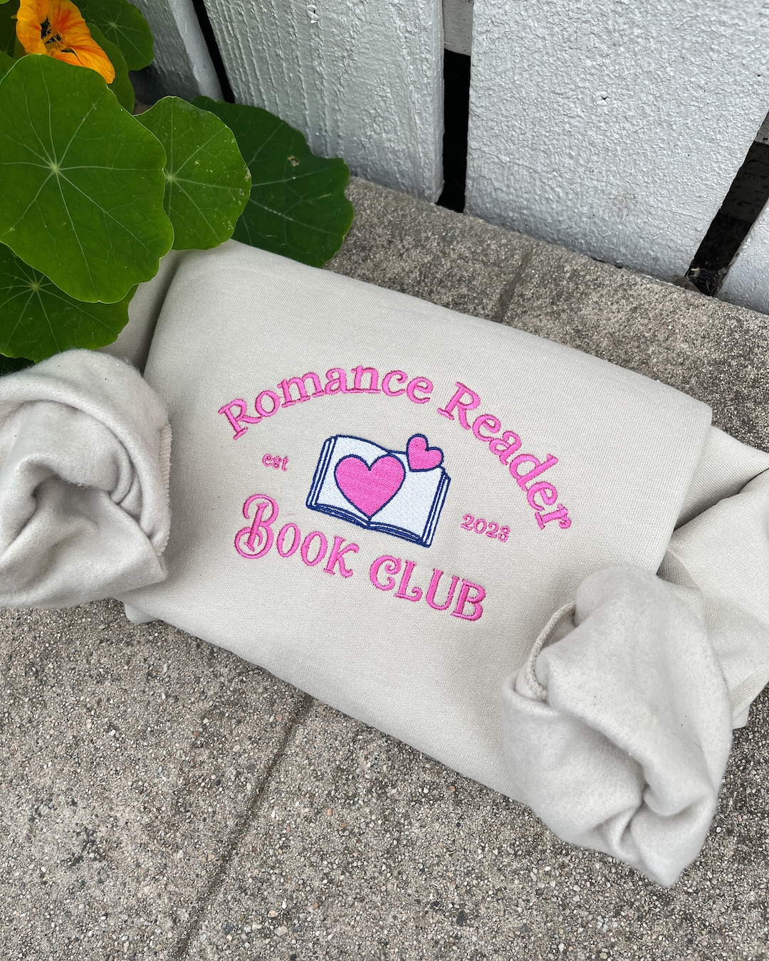 Embroidered Romance Reader Sweatshirt: Book Club Crewneck - Etsy