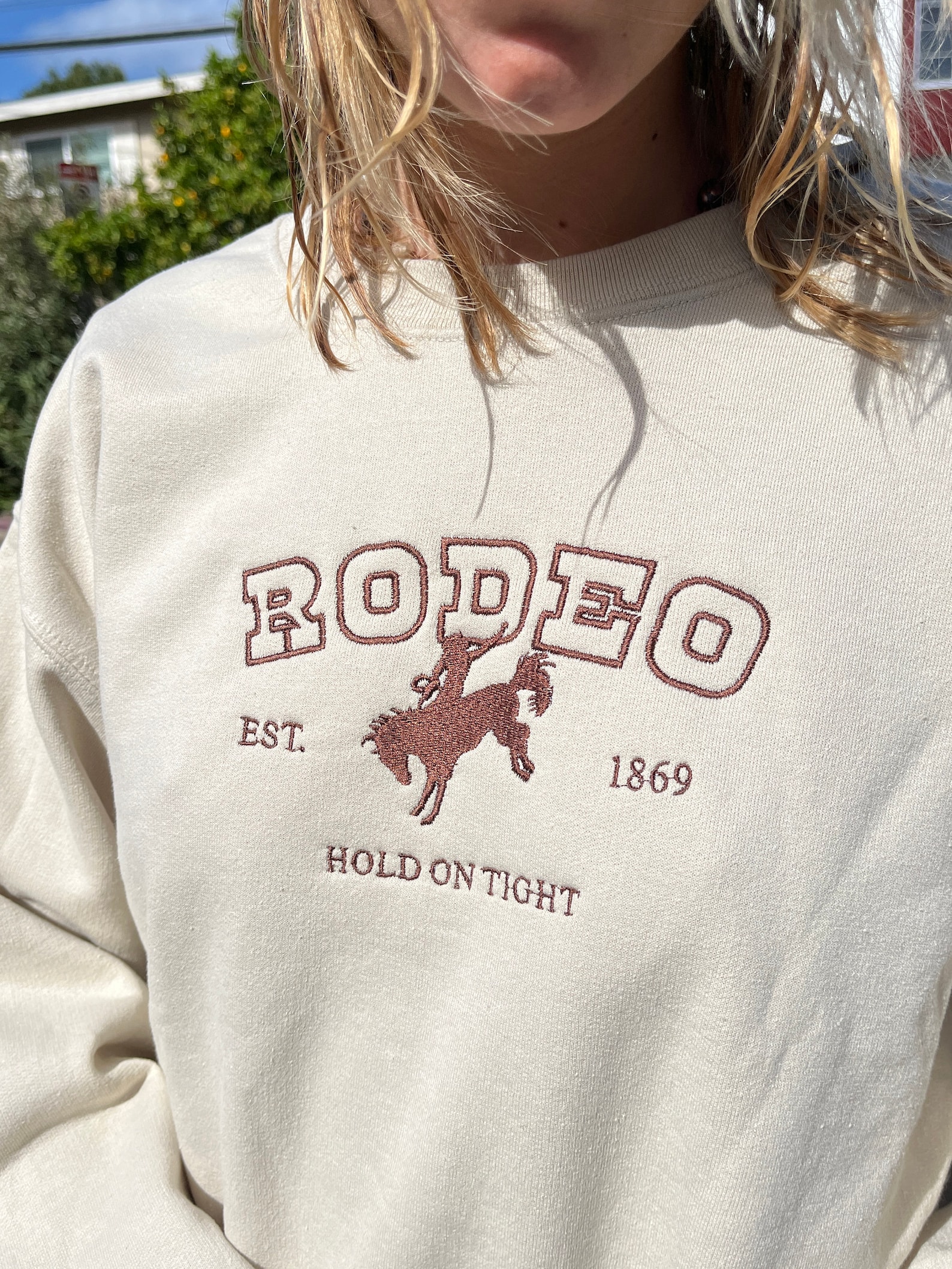 Western RODEO Embroidered Sweatshirt, Cowboy Crewneck for a True ...