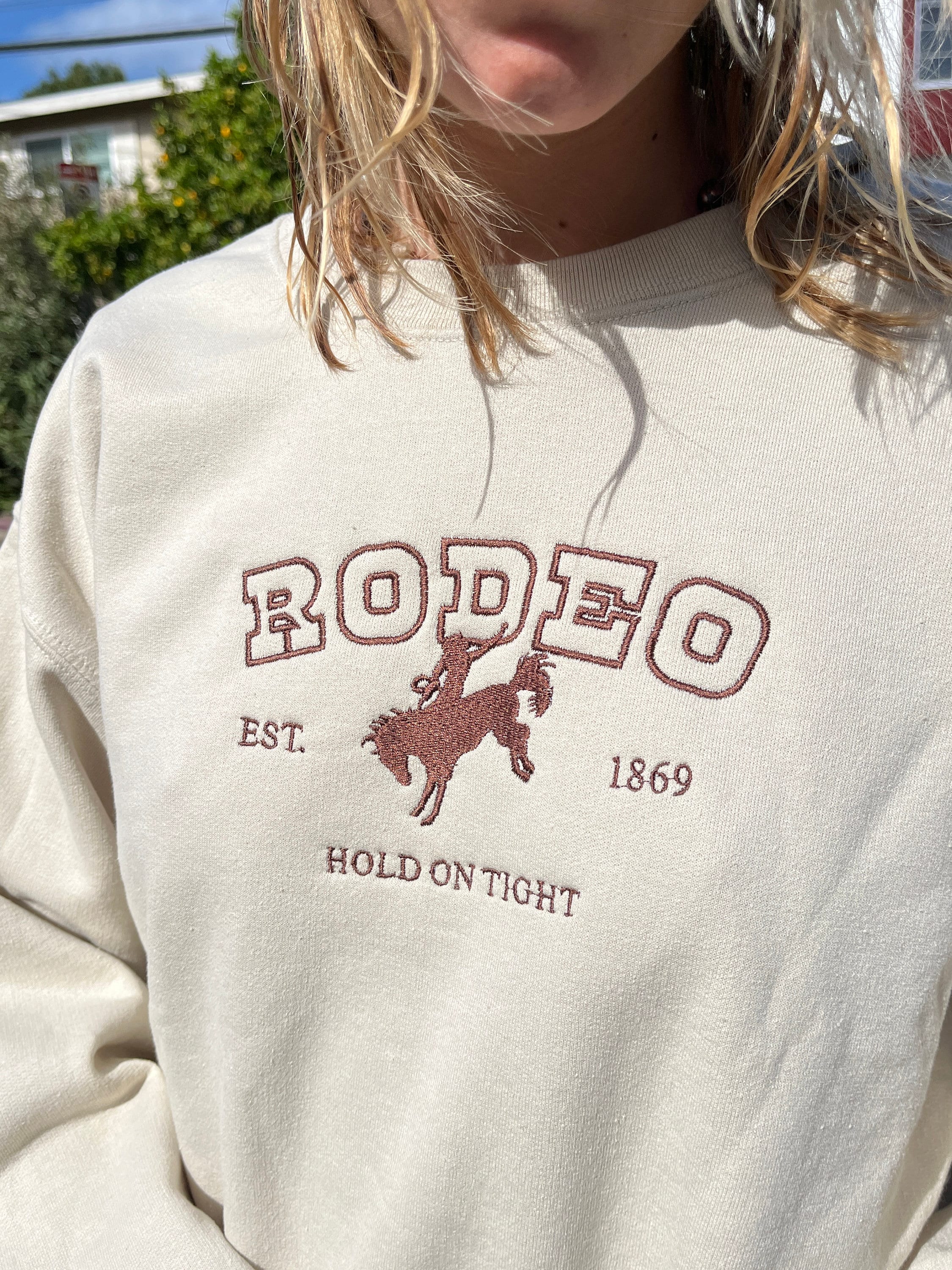 Western RODEO Embroidered Sweatshirt, Cowboy Crewneck for a True ...