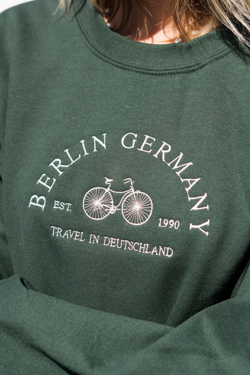 Berlin Germany Embroidered Crewneck/ Vintage Embroidered Logo | Etsy