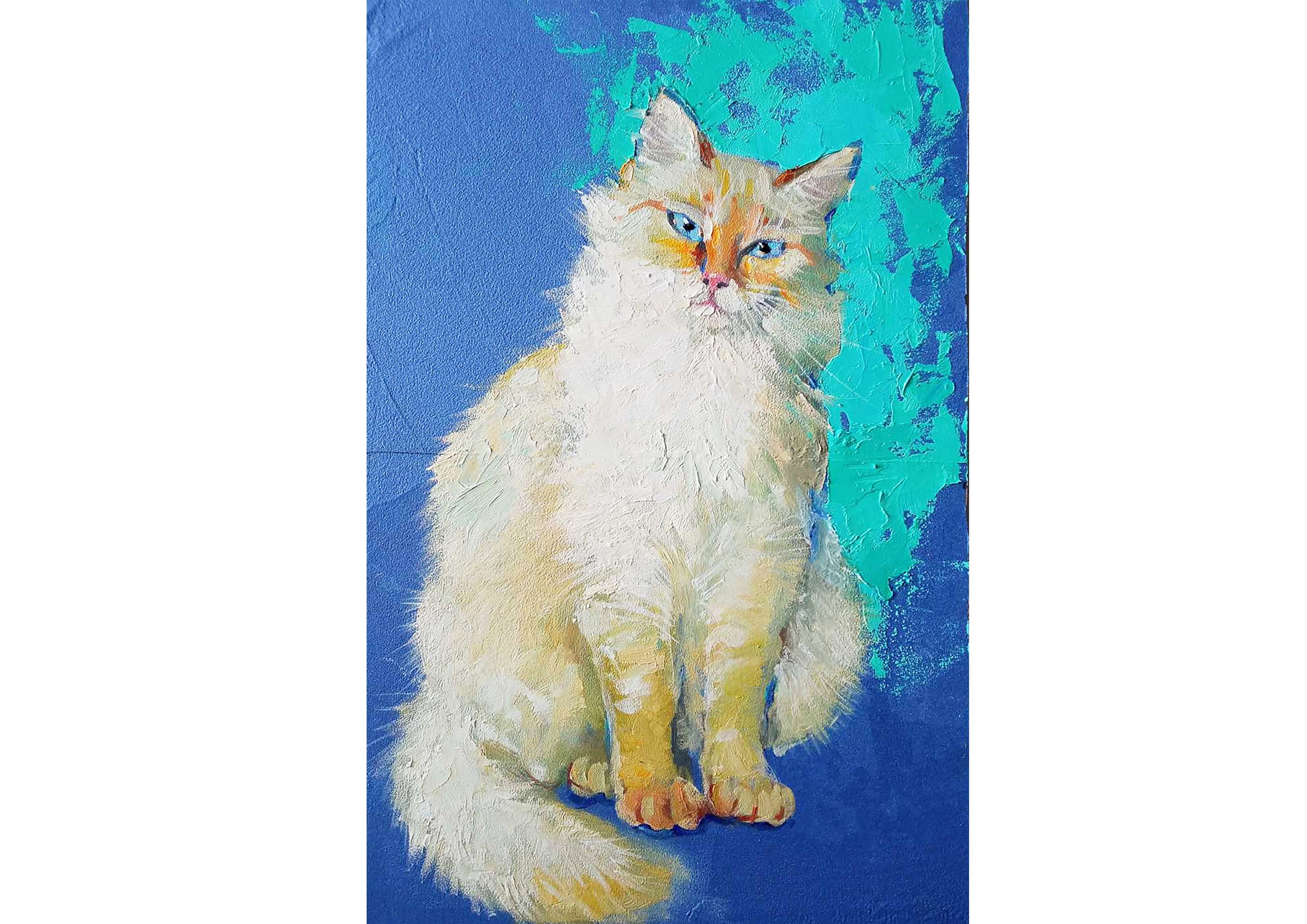 White Cat Oil Painting Original Art Cat Painting Pet Portrait | Etsy White Cat Oil Painting Original Art Cat Painting Pet Portrait | Etsy