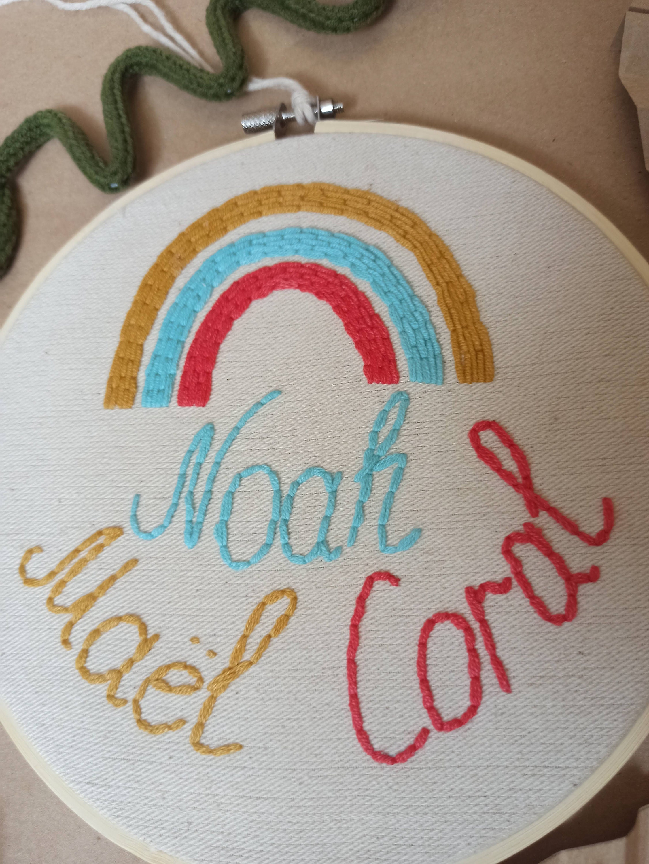 PERSONALIZED Baby Gift Name Embroidery Embroidery Rainbow - Etsy UK
