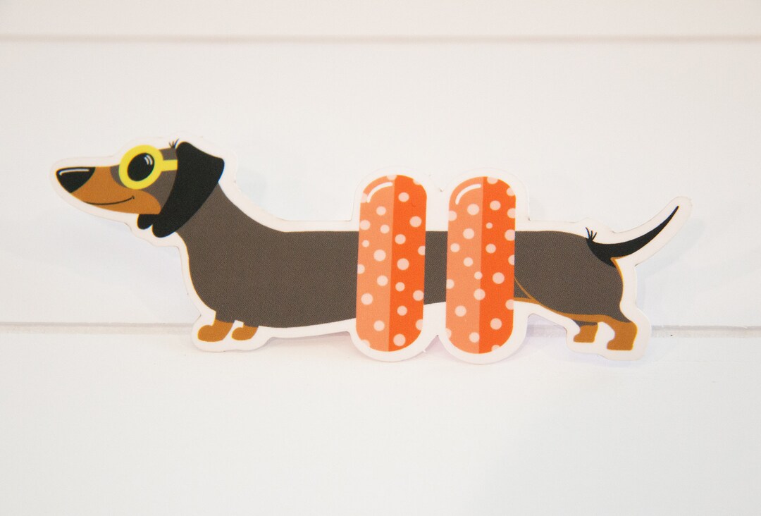 Summer Wiener Dog Vinyl Sticker Waterproof Matte Finish - Etsy