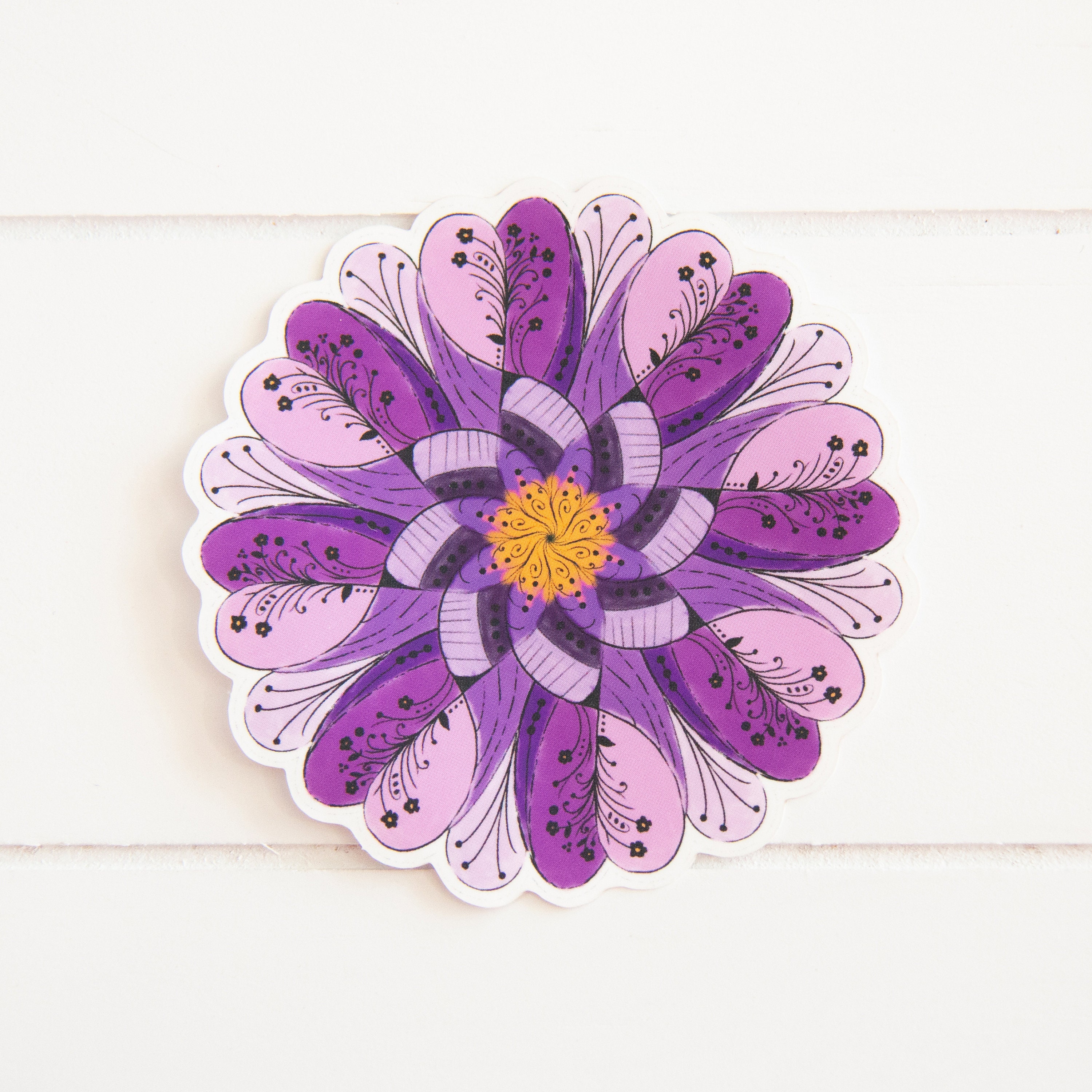 Lila Blume Vinyl Sticker Wasserfester Matte Oberfläche - Etsy.de