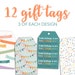 Birthday Gift Tags | Cute 12 Pack of Colorful Gifting | Package Labels ...