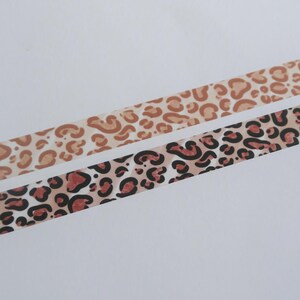 Animal Print Washi Tape Set | Brown + Black Cheetah Leopard Decorative ...