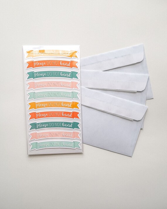 Please DO NOT Bend Banner Packaging Stickers Envelope Seals | Etsy