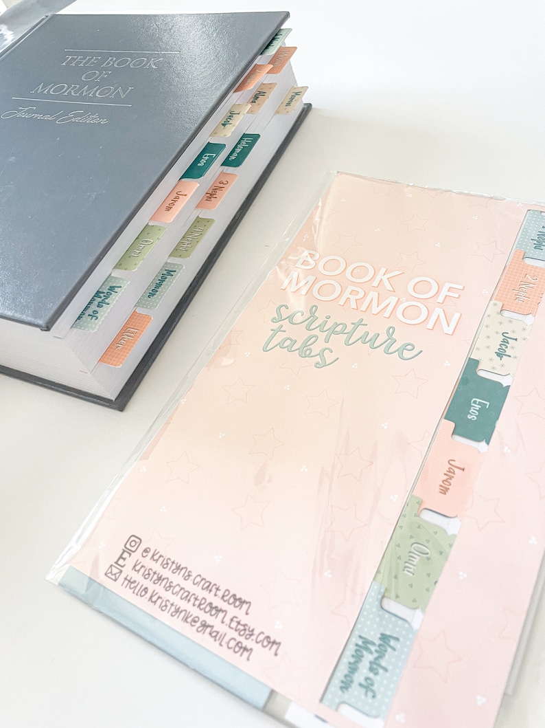 PASTEL- Book of Mormon Scripture Tabs for the Deseret Book “journal ...