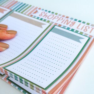 Sectioned Grocery Shopping List Notepad 30 Pages With Magnetic Back for ...