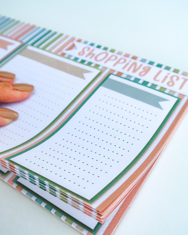 Sectioned Grocery Shopping List Notepad 30 Pages With Magnetic - Etsy