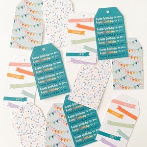 Birthday Gift Tags | Cute 12 Pack of Colorful Gifting | Package Labels ...