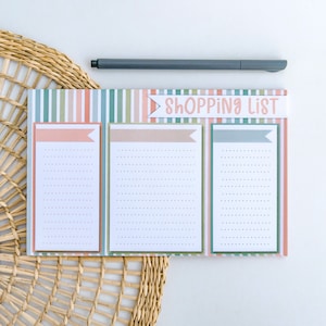Sectioned Grocery Shopping List Notepad 30 Pages With Magnetic Back for ...