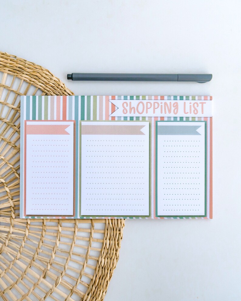 Sectioned Grocery Shopping List Notepad 30 Pages With Magnetic - Etsy