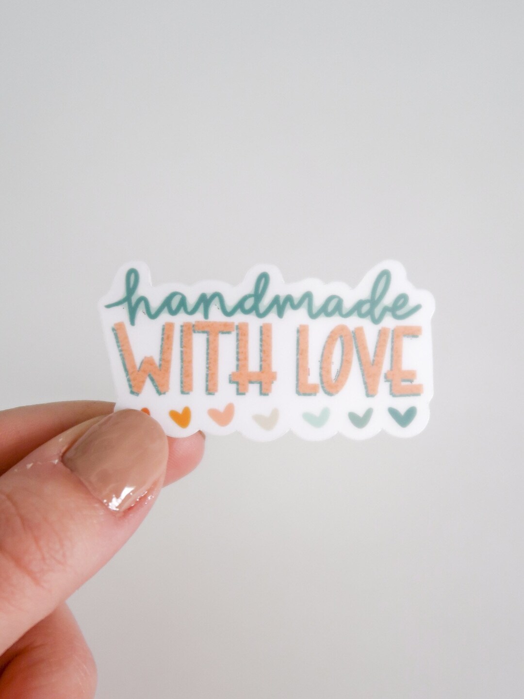 Handmade With Love- Label Packaging Sticker for Etsy Sellers - Cute ...