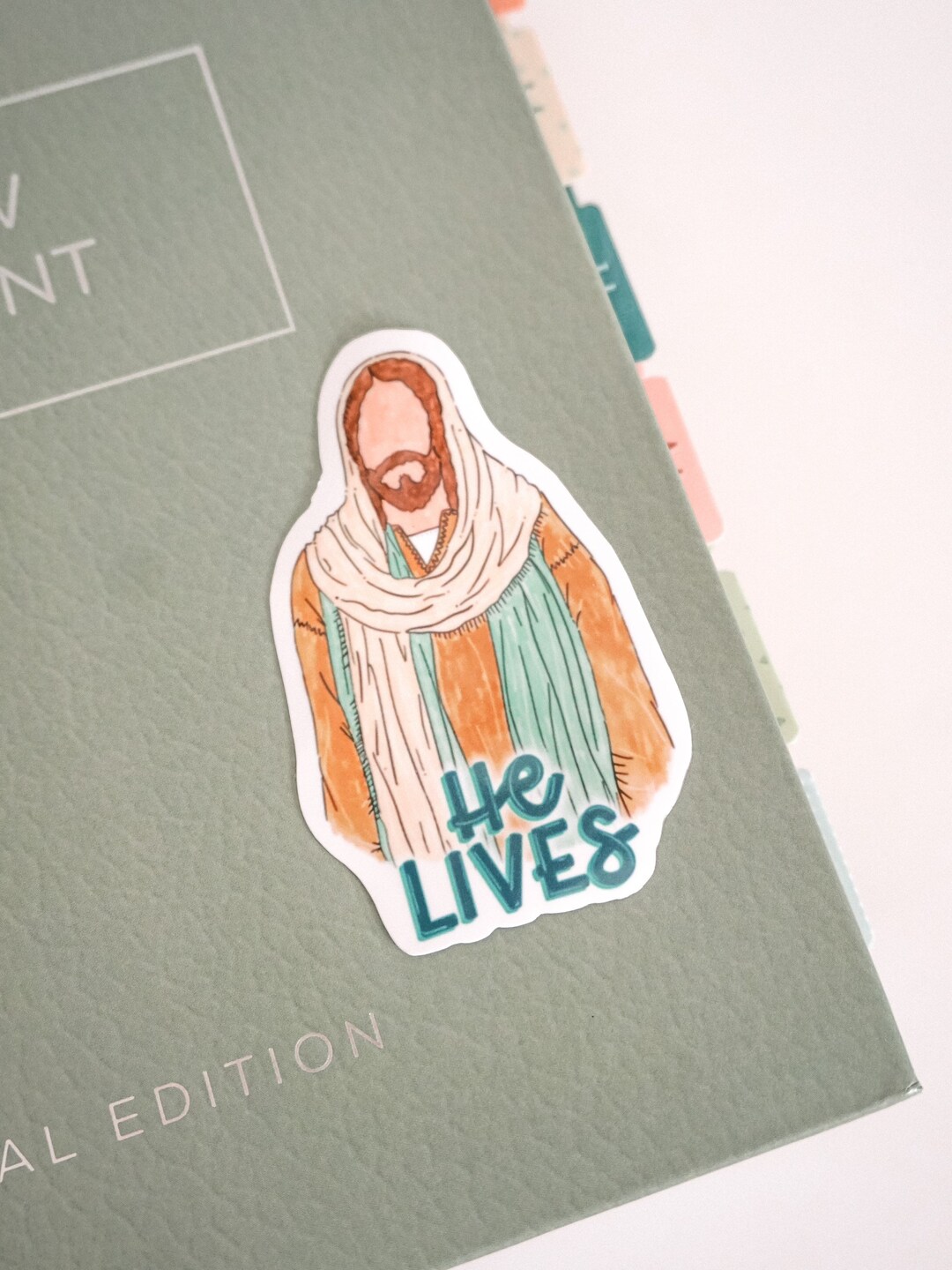 Jesus Christ Lord - He Lives Sticker or Magnet | Christian Bible Faith ...