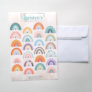 Mini Variety Rainbows Sticker Sheet Envelope Seals | Scrapbooking ...