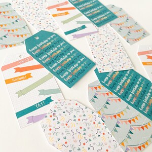 Birthday Gift Tags | Cute 12 Pack of Colorful Gifting | Package Labels ...