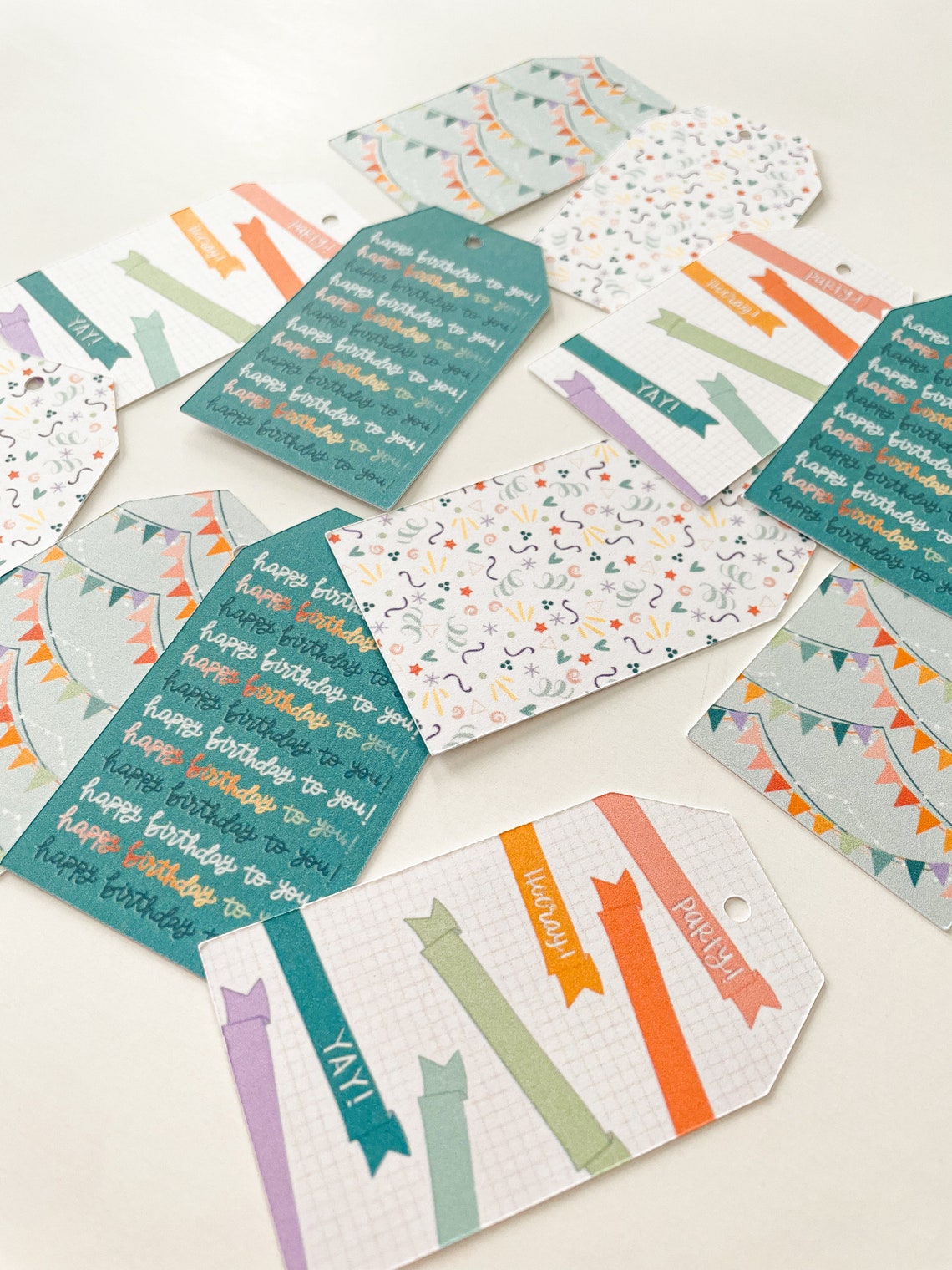 Birthday Gift Tags | Cute 12 Pack of Colorful Gifting | Package Labels ...
