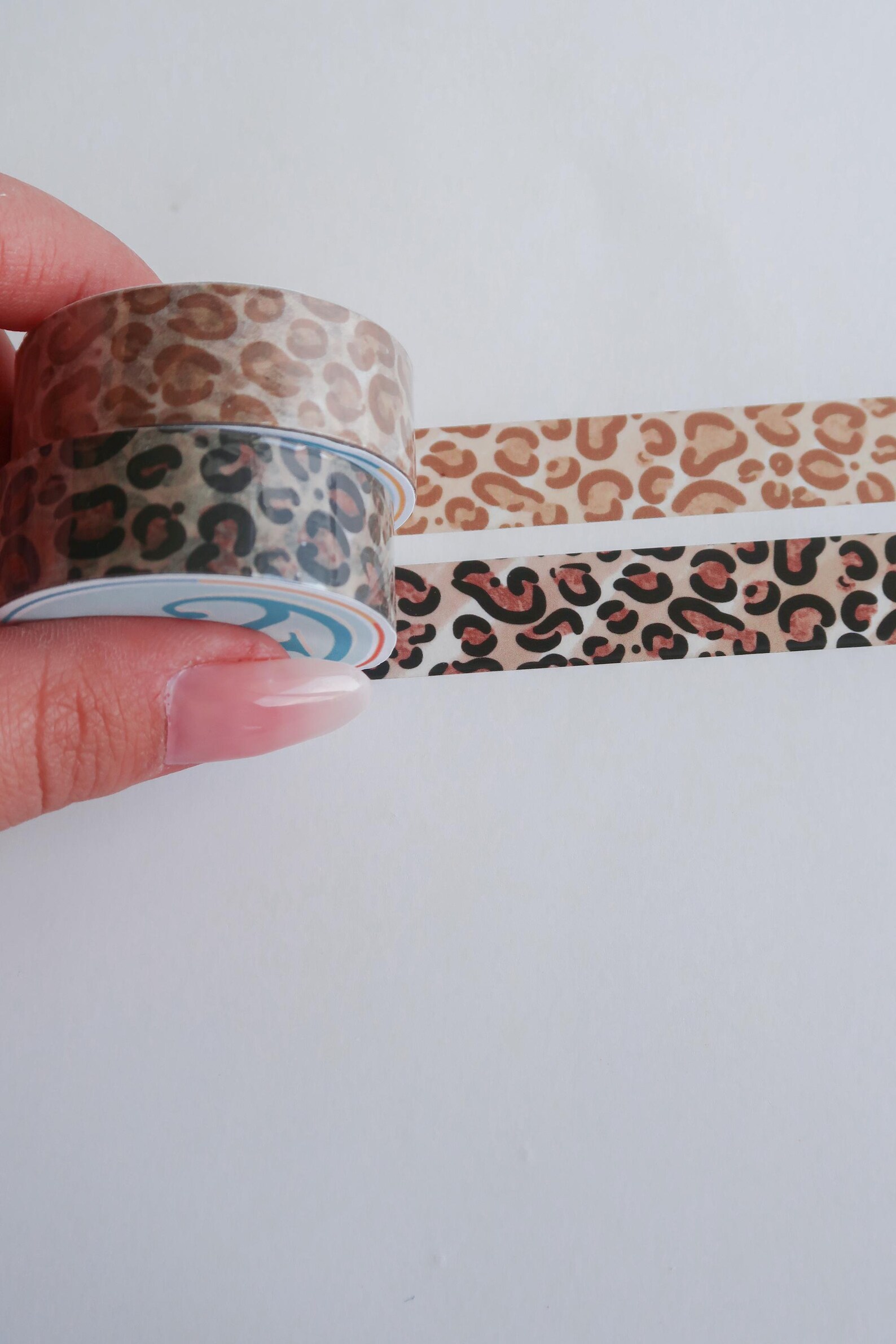 Animal Print Washi Tape Set | Brown + Black Cheetah Leopard Decorative ...