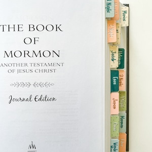 PASTEL- Book of Mormon Scripture Tabs for the Deseret Book “journal ...