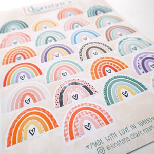 Mini Variety Rainbows Sticker Sheet Envelope Seals | Scrapbooking ...