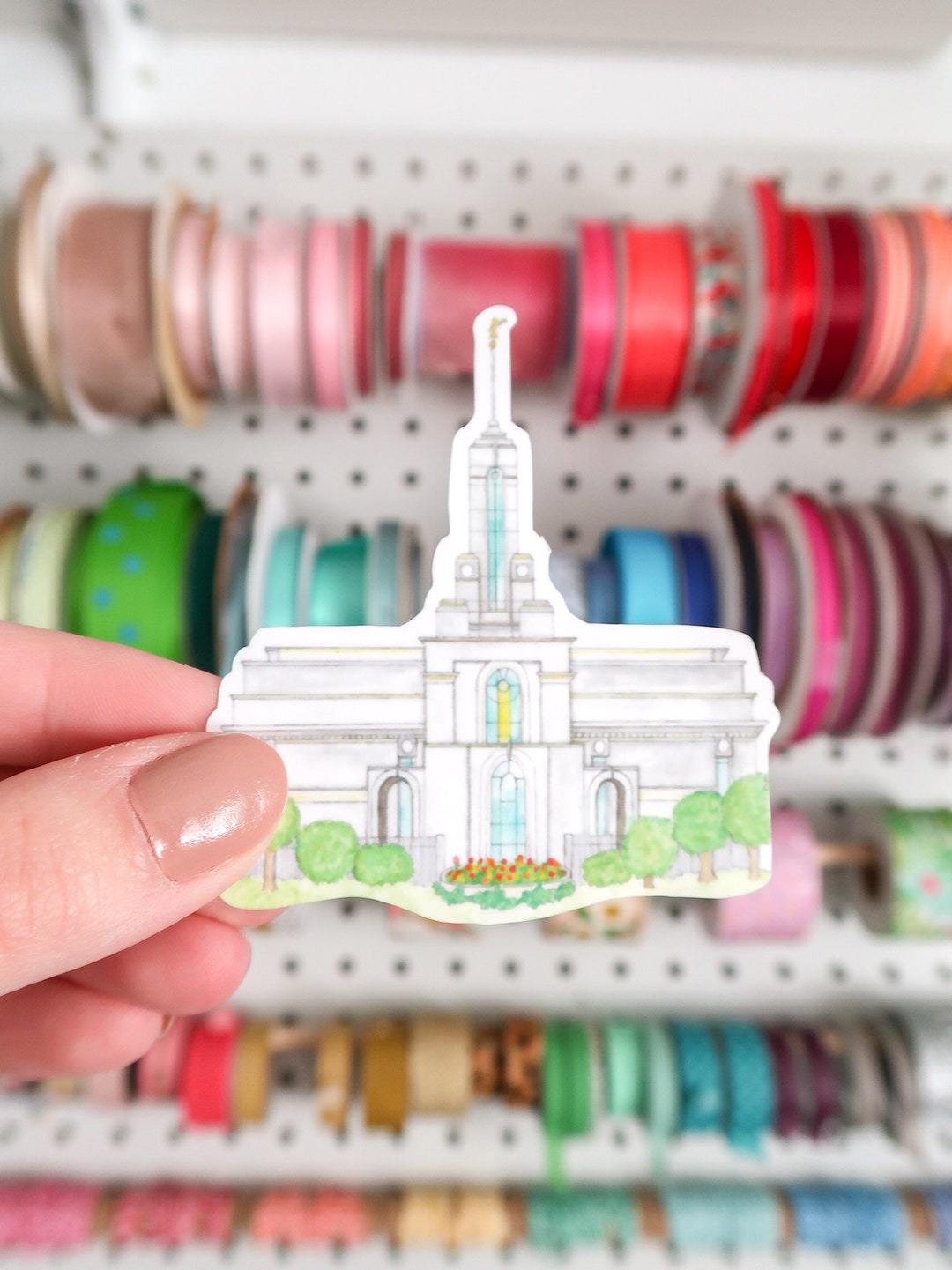 Timpanogos, Utah LDS Watercolor Temple | High Quality Waterproof Vinyl ...