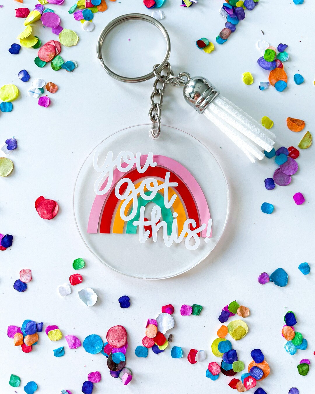 You Got This | Positivity Rainbow Keychain | Gift for a Friend | Key ...