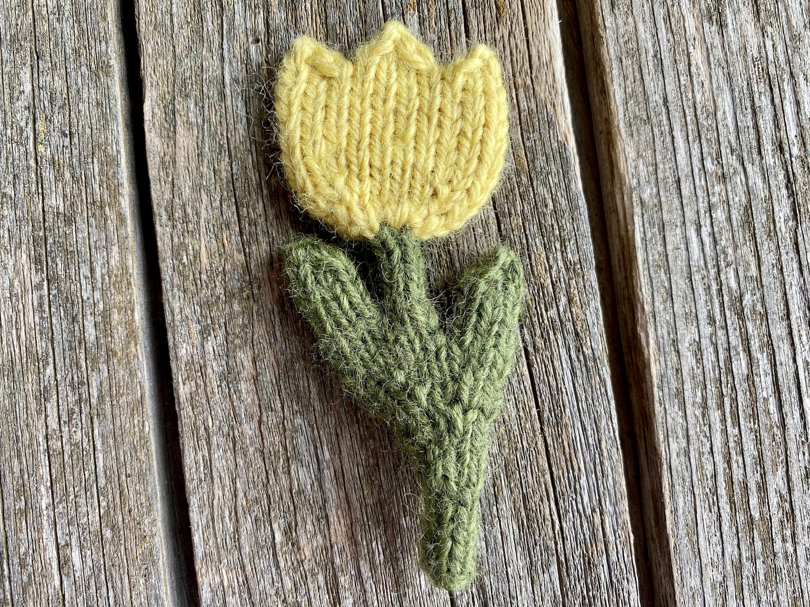 Spring Knitting Pattern, Tulip Knitting Pattern, Knitted Flower Pattern ...