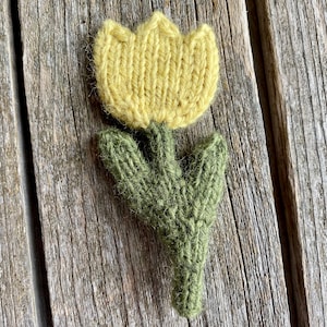 Spring Knitting Pattern, Tulip Knitting Pattern, Knitted Flower Pattern ...