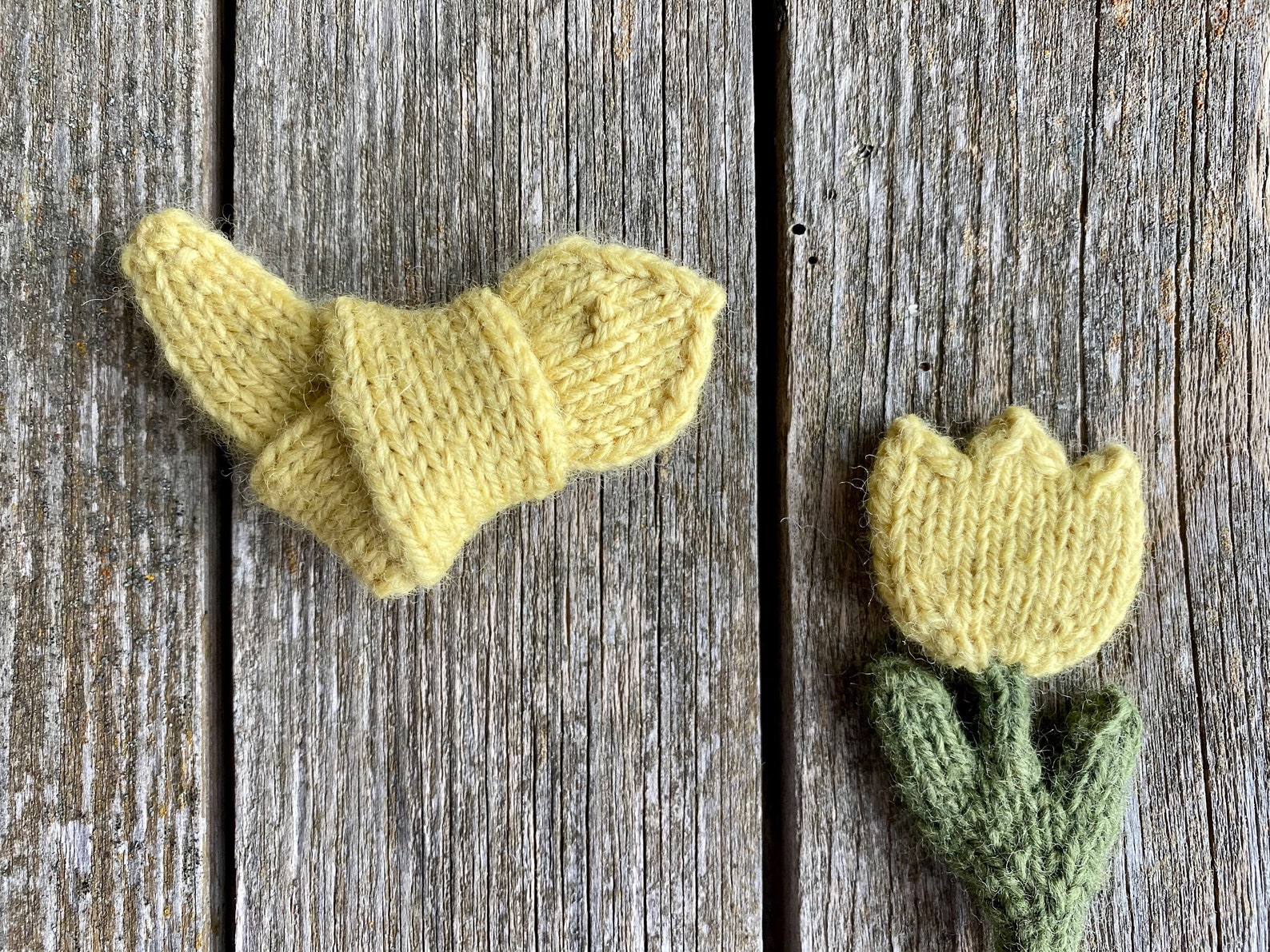 Spring Knitting Pattern, Tulip Knitting Pattern, Knitted Flower Pattern ...