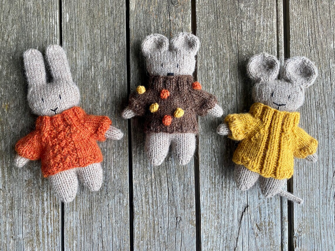 Stuffed Animal Clothes, Miniature Sweater, Bear Clothes Pattern, Doll ...