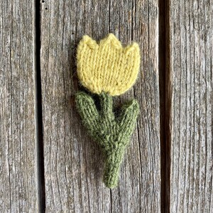 Spring Knitting Pattern, Tulip Knitting Pattern, Knitted Flower Pattern ...