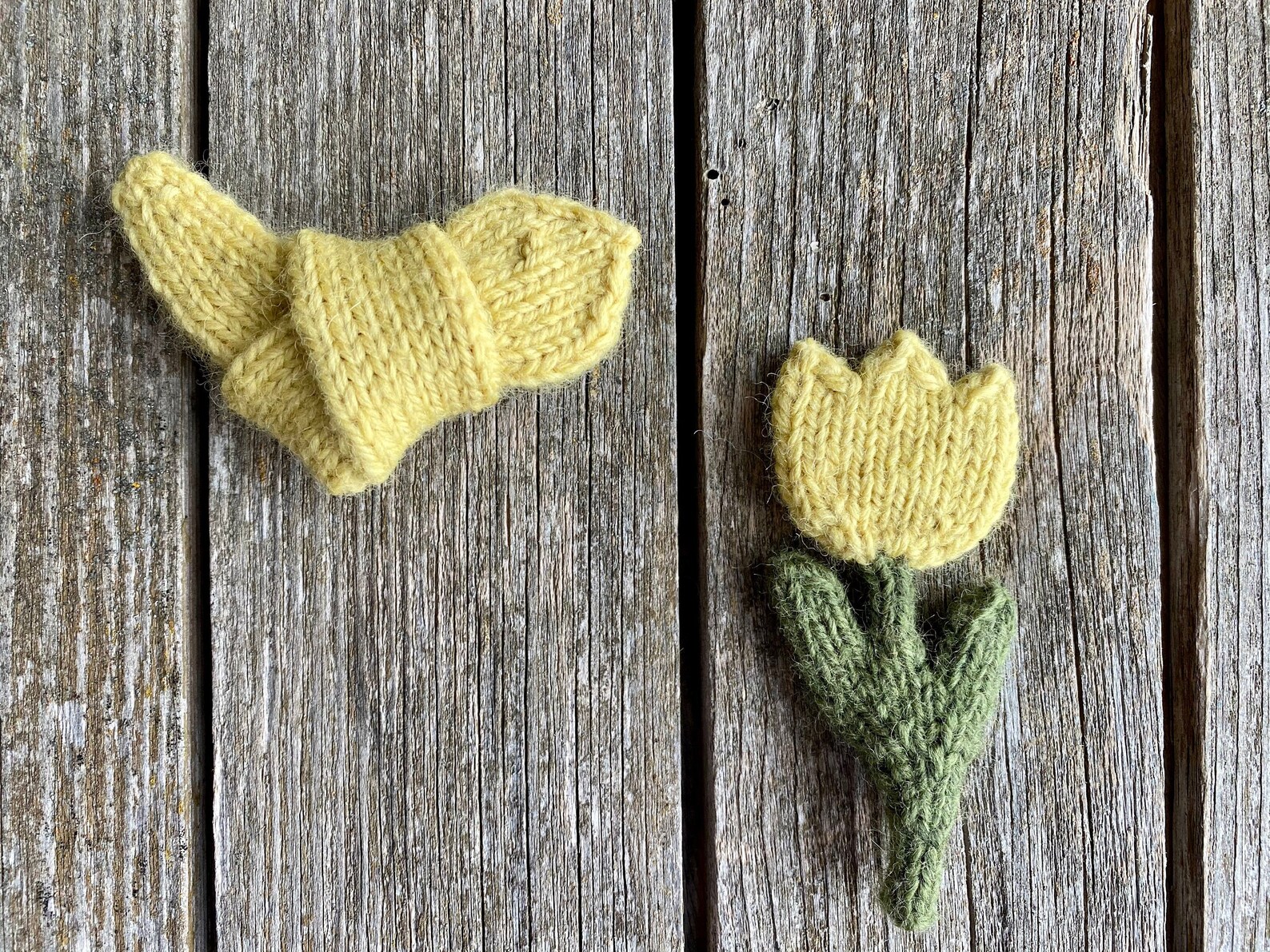 Spring Knitting Pattern, Tulip Knitting Pattern, Knitted Flower Pattern ...