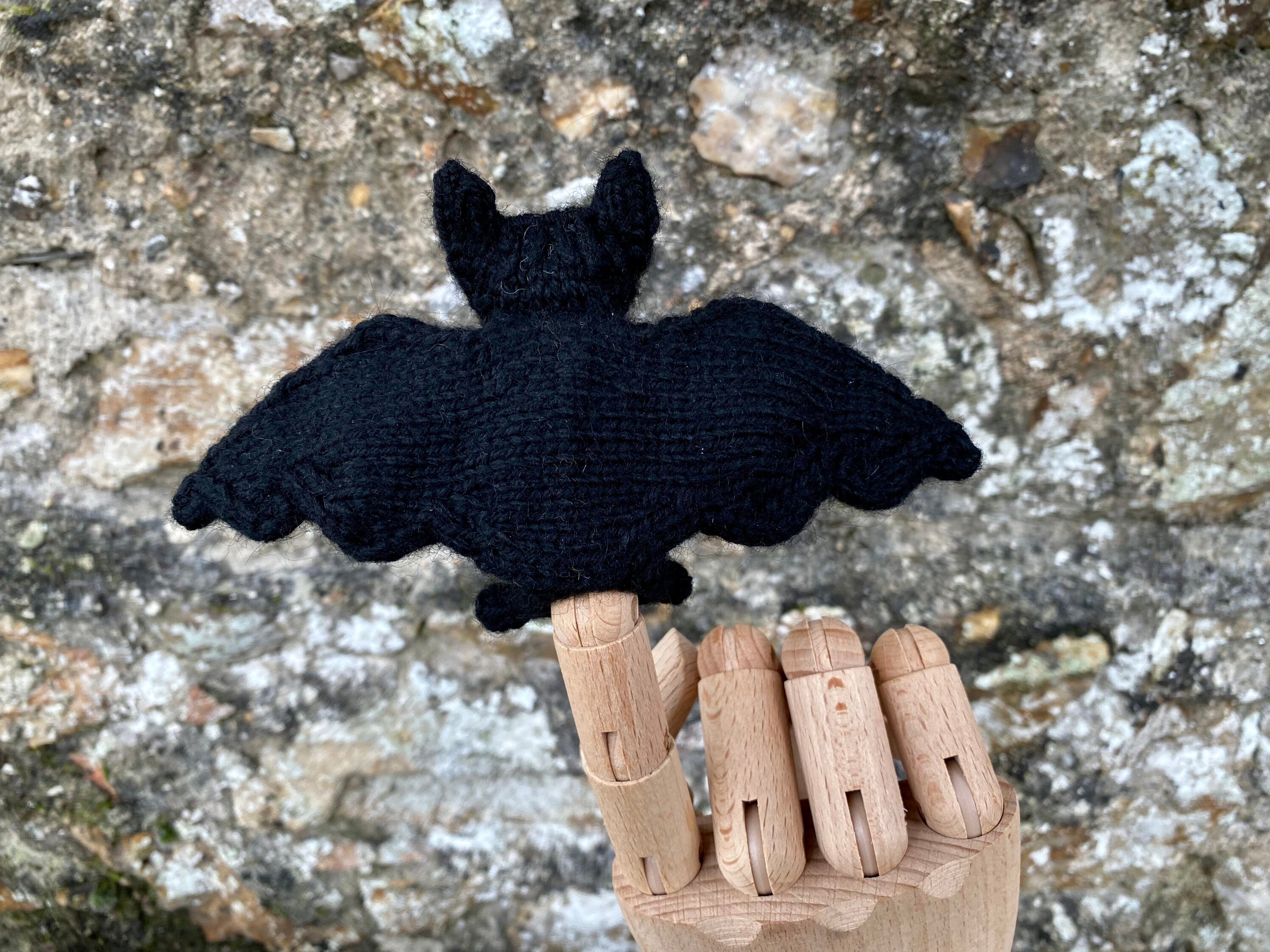 Knitted Finger Puppet, Knitting Pattern, Knitted Bat, Bat Finger Puppet ...
