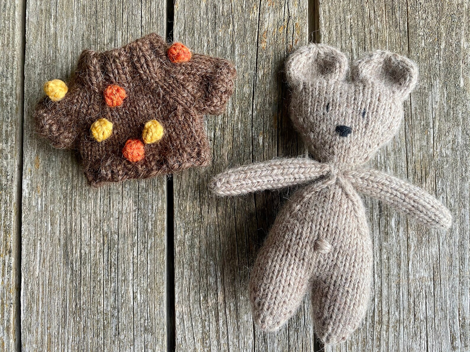 Stuffed Animal Clothes, Miniature Sweater, Bear Clothes Pattern, Doll ...