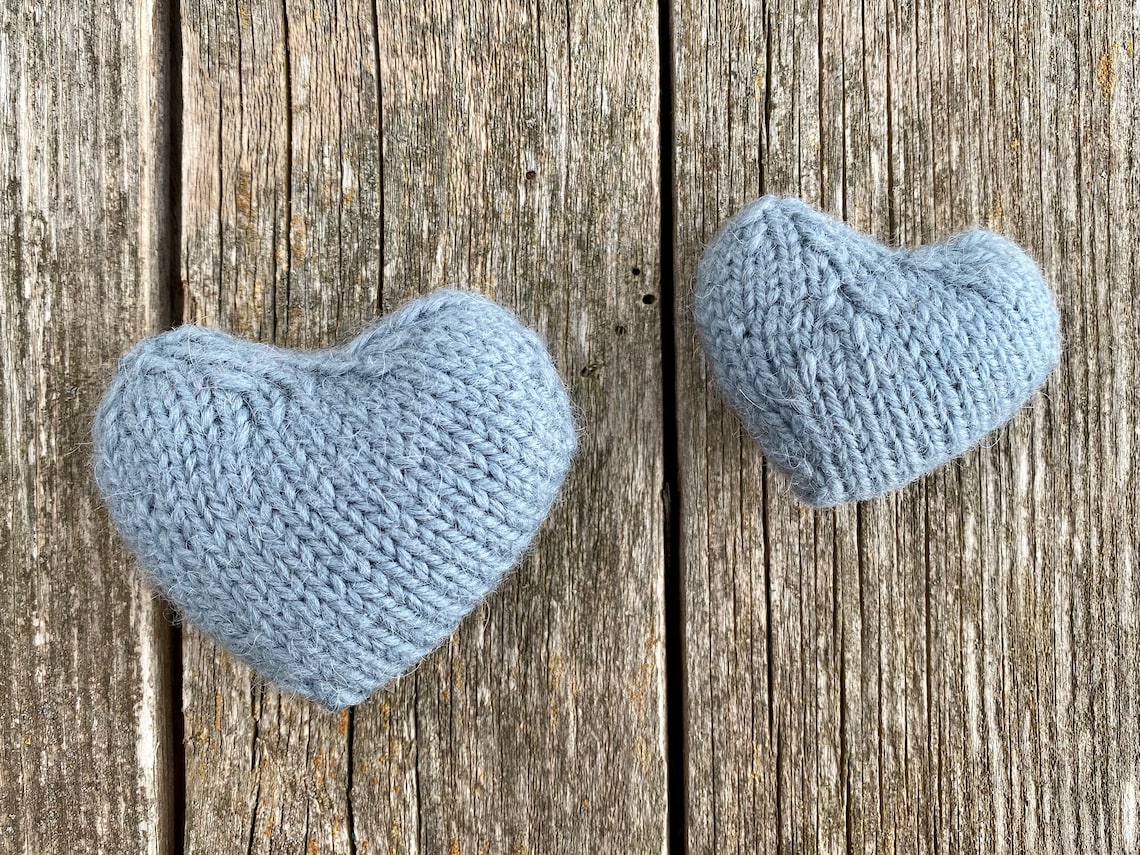 Heart Knitting Pattern, Easy Knitting Pattern, Stuffed Heart Pattern ...