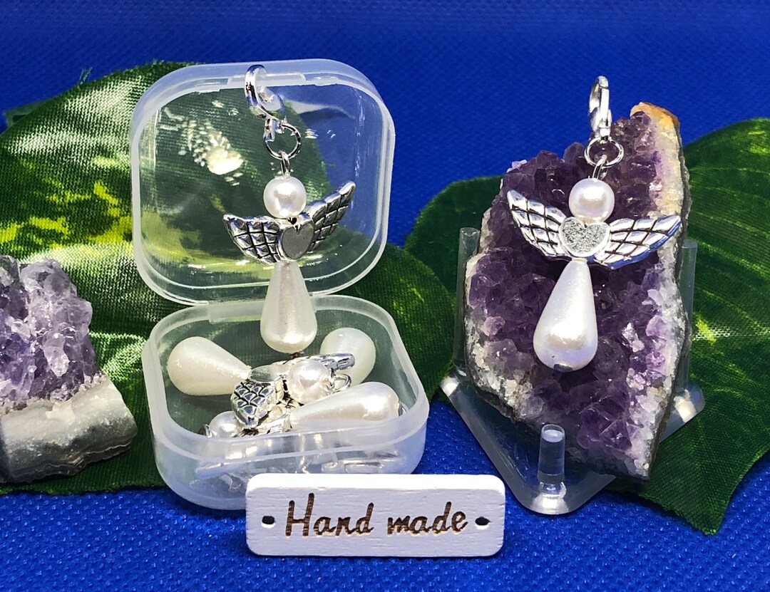 Stitch Markers 5 Super Cute Plastic Pearl and Silver COLORED Heart ...