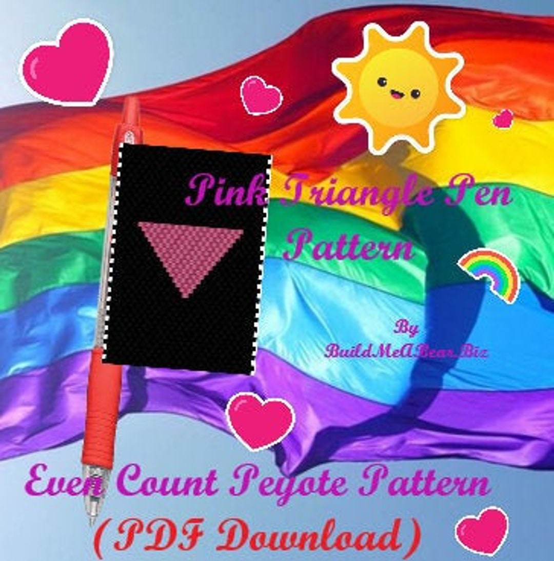 Pink Triangle Gay Pride Pride Flag Pen Wrap Pattern Instant - Etsy