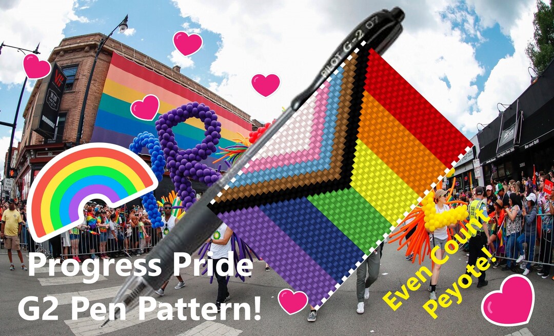 Progress Pride Flag, LGBTQ G2 Pen Wrap Pattern (PDF Download) Pride Flag, Pride Parade - Etsy